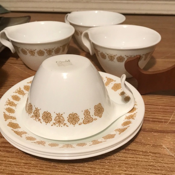 Corningware | Kitchen | Corelle By Corning Butterfly Gold Coffee Cups ...